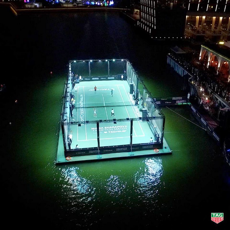 Maria Sharapova unveiled Singapore’s first floating tennis platform ...