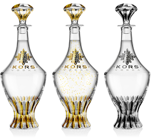 Kors Vodka Gold Edition with grains gathered from 12 different ...